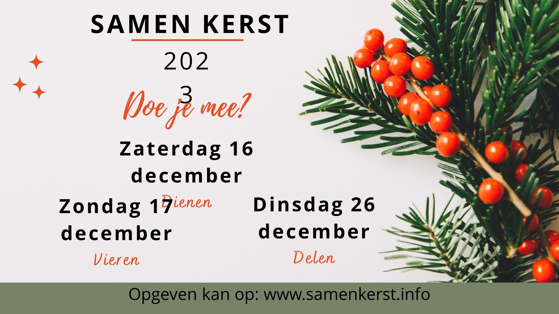 UItnodiging deelname Samen kerst (aangepast) - NGK De Morgenster | Wezep